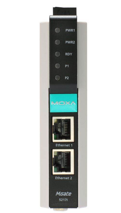 Moxa MGate 5217I-1200-T 2 port Modbus-to-BACnet/IP gateway, 1200 ...