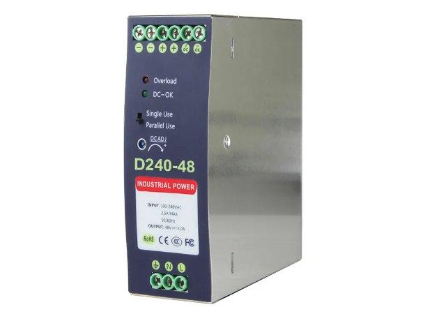 D240-48 Din-Rail Power supply AC-DC Ultra DIN rail PSU;Output 48V 5A ...