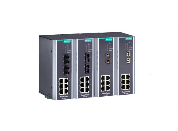 Moxa PT-508-MM-SC-48, wide temp -40/85°C 6 10/100BaseT(X),2 100BaseFX ...