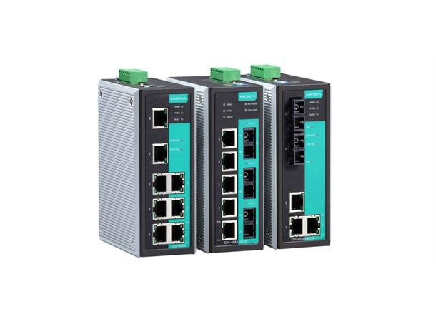 EDS-408A-3S-SC-T, wide temp 5x10/100BaseT(X), 3x Single Mode SC ...